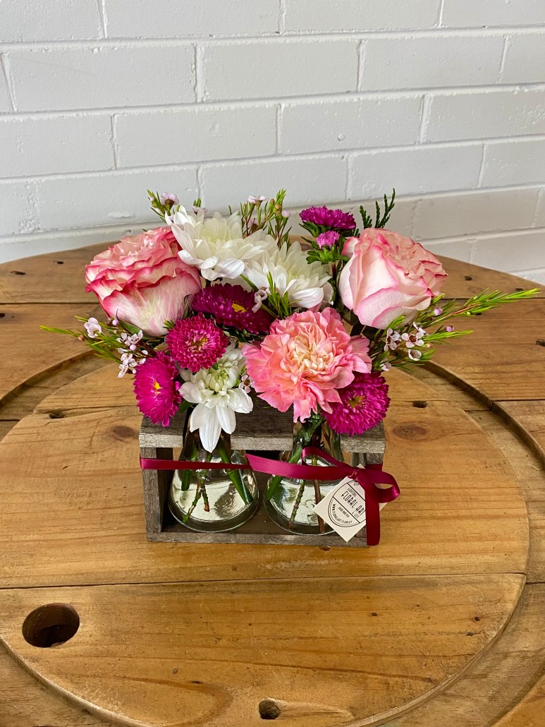 Cottage Posey Double Vase • Floral Art